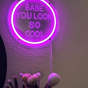 Heart With Fire Neon Sign, Heart Led Sign, Fire Wall Art, Heart Frame ...