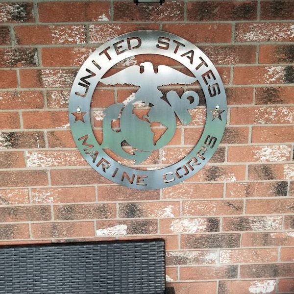 US Marine Corps Metal Sign -- Authorized Seller for USMC Logo -- USMC ...
