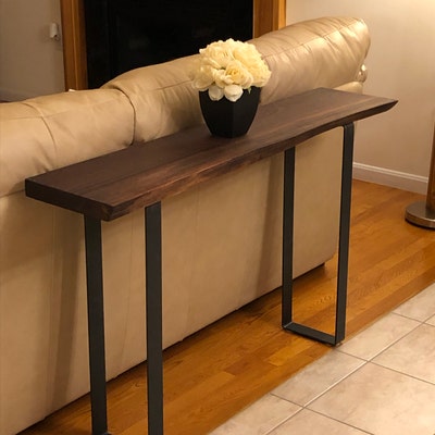 Live Edge Console Table Thick Walnut With U-shape or Hairpin Legs 36 72 ...