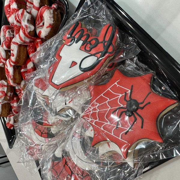 Spidey and Friends Sugar Cookies - Set of 12 Heroic Delights - Etsy