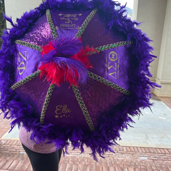Graduation Umbrella, LSU, Graduation Second Line Umbrella, Sequin ...