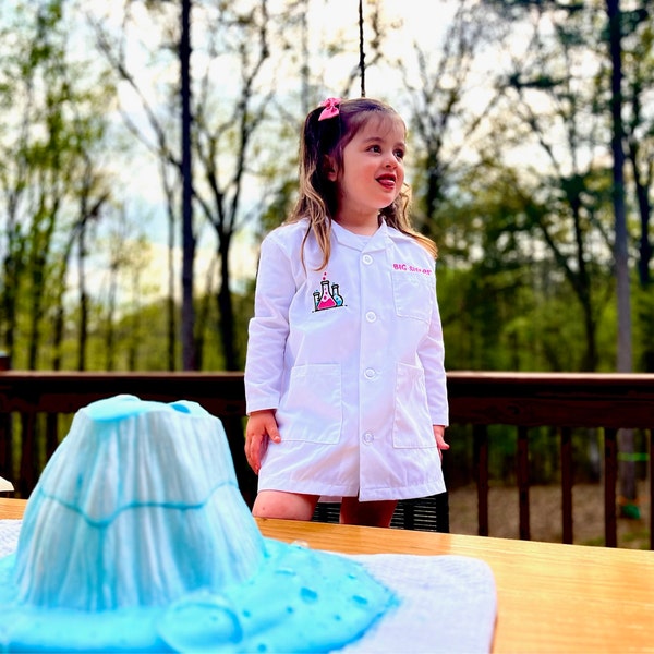 Kids' Custom Lab Coat, Embroidered Personalized Kids Lab Coat, Kids ...