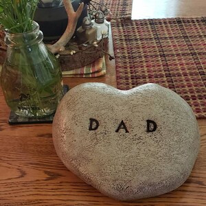 10 In. Solid Concrete Heart Stepping Stone | Etsy