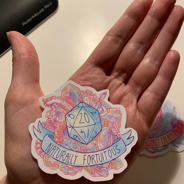 D&D Pastel Watercolour Nat 20 D20 Stickers, Dnd Dungeons and Dragons 5e ...