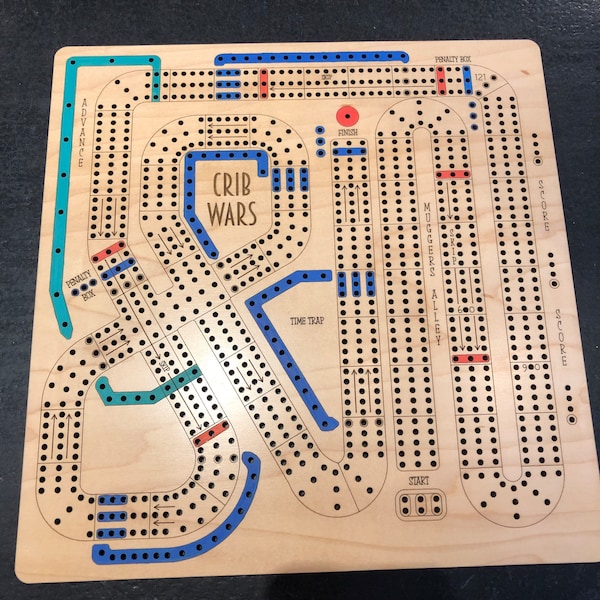 Battle Cribbage Board Template-digital Multiple Formats - Etsy