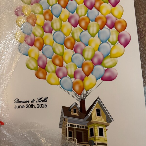 Wedding Balloon Guest Book Sign in Table Instructions Print - "sign ...