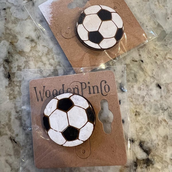 Soccer Ball Wooden Pin - Etsy