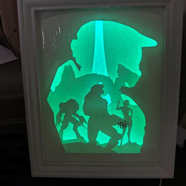 Ice Age Themed Light Box Shadow Box LED Lit Scrat and Acorn Art Cartoon ...