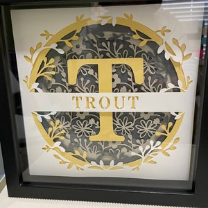 3D Split Monogram A-Z Shadow Box, Custom Name, Alphabet Family Name SVG ...