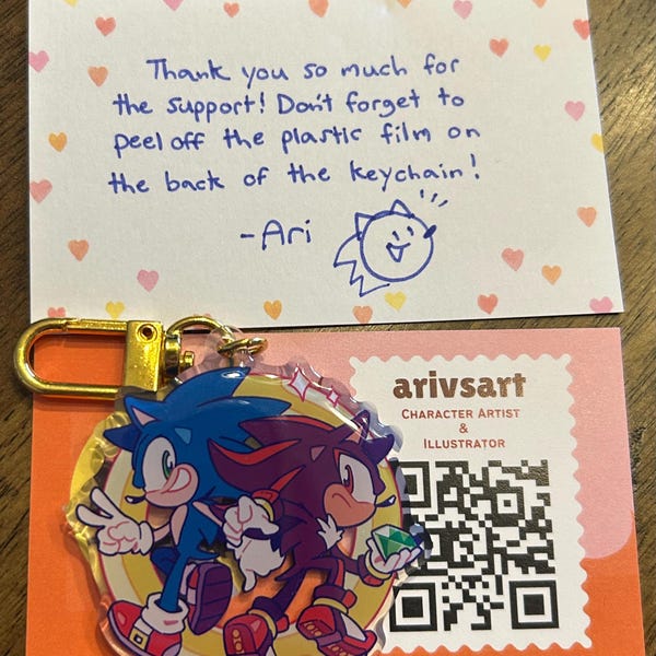 Sonic/shadow & Sonic/amy Keychains - Etsy