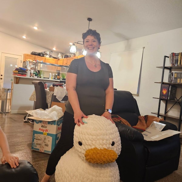 Huge Duck Amigurumi Crochet Pattern, Rocking Chair, Big Stool, Play Toy ...