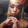 Ankara African Print Headdress Crown With Metallic Detail. Red & Gold ...