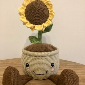 Crochet Sunflower in a Pot PATTERN Amigurumi Crochet - Etsy