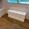 Shaker Storage Bench, Kitchen Nook, Under Window Seating. Painted White ...
