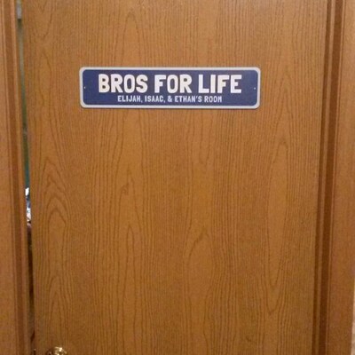 Bros for Life Sign, Custom Boy Brothers Name Bedroom Sign, Personalized ...
