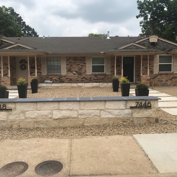 Custom Metal Address Sign for Rock Personalized Landscape Custom ...