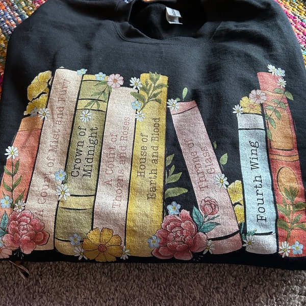 Custom Bookshelf Sweatshirt, Personalized Book Crewneck, Book ...