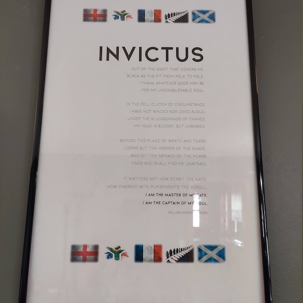 Invictus Poem Print by William Ernest Henley, Invictus I Am the Master ...