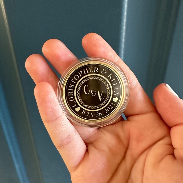 Personalized Wedding Challenge Coin - Etsy