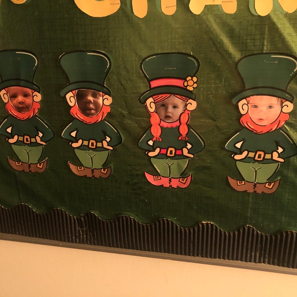 Leprechaun Girl Boy Faceless | Add Your Photo | Teacher Classroom Decor ...
