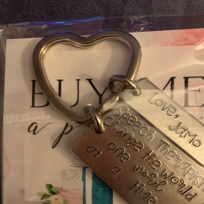 Speech Therapy / Gift for Speech Therapist / Hand Stamped - Etsy