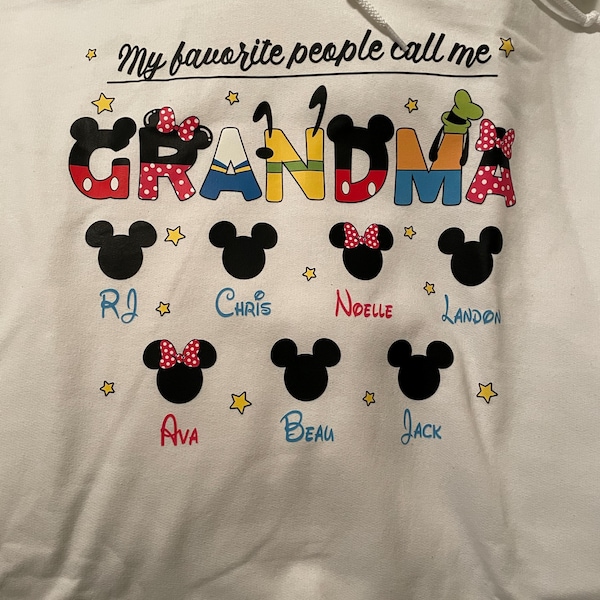 Mickey Minnie Grandma Tshirt, My Favorite People Call Me Grandma ...