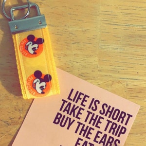 Disney Passholder, Yellow Inspired Key Chain, Key Fob or Wristlet, or ...