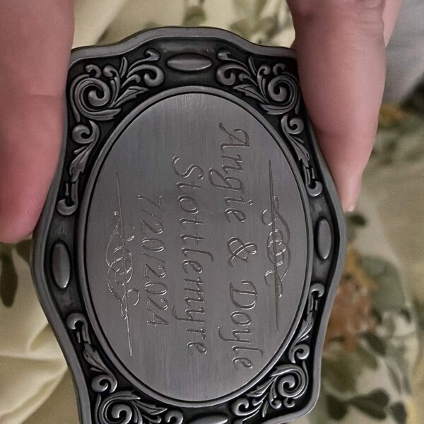 Engraved Name Belt Buckle: Personalized Cowboy Groomsman Gift - Etsy