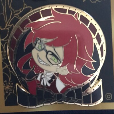 Black Butler Hard Enamel Pins Kuroshitsuji Ciel Sebastian Grell ...