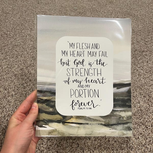 Psalm 103:13 (physical Print) - Hand-written Bible Verse, Encouraging ...