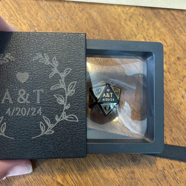 Custom Wedding Dice | Custom Dice D20 | Dungeons & Dragons | DND Dice ...
