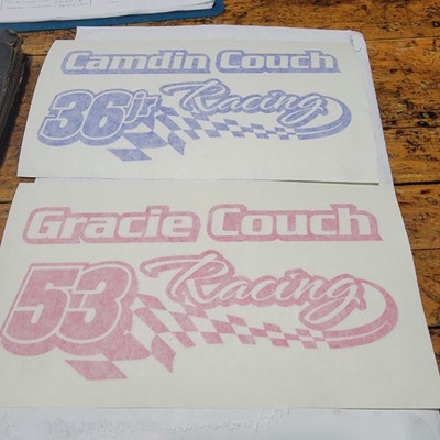 Personalized Racing Decal Sticker - Etsy