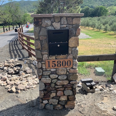 Metal Horizontal Home Address Sign Personalized House Number Plaque ...