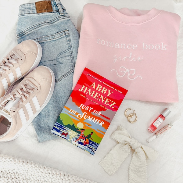 Embroidered Romance Book Sweatshirt, Bookish Sweatshirt, Romance Book ...