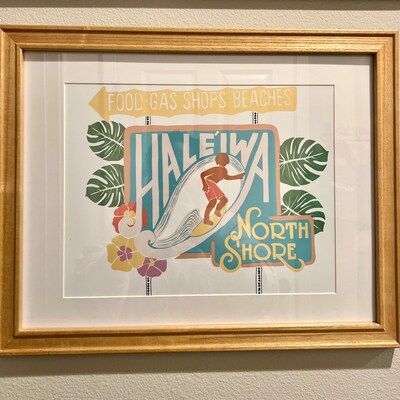 North Shore Poster Hawaii Oahu Print Haleiwa Printable Art - Etsy