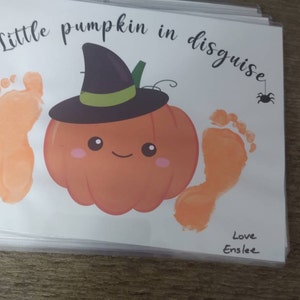 Footprint Fall Craft Printable Thanksgiving Art Baby Memory Keepsake ...