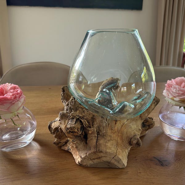 Mundgeblasenes Glas Auf Wurzel