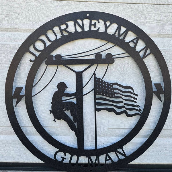 Personalized Lineman Metal Sign: Custom Wall Decor - Etsy