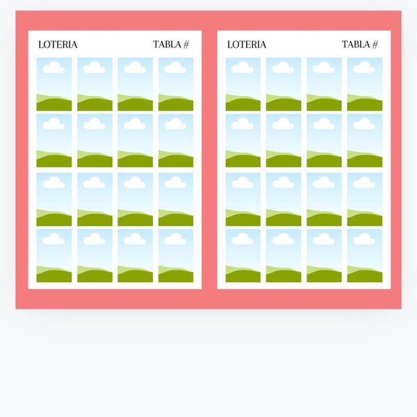 54 Digital Mexican Loteria Game Cards Download - Etsy