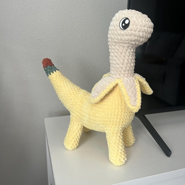 Bananasaurus Dinosaur NO SEW Crochet Pattern - Etsy