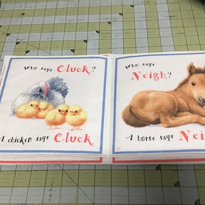 Baby Soft Book Panel, Quilting Cotton Fabric, From Elizabeths Studio by ...