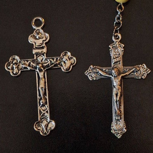 Ornate Victorian Crucifix Cross - Rosary Making Supplies - Made in ...