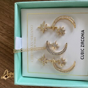 Sun Moon Stars Necklace-solar Eclipse Necklace-celestial - Etsy