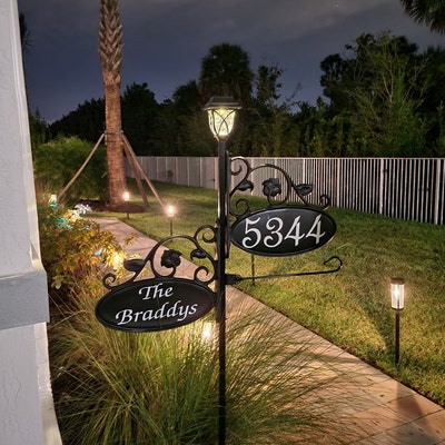 Camp/rv Sign With Flag Holder and Solar Light 48 - Etsy