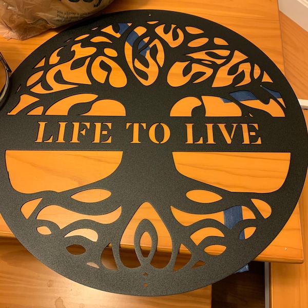 Tree of Life Monogram Metal Sign - Personalized Family Name Wall Decor ...
