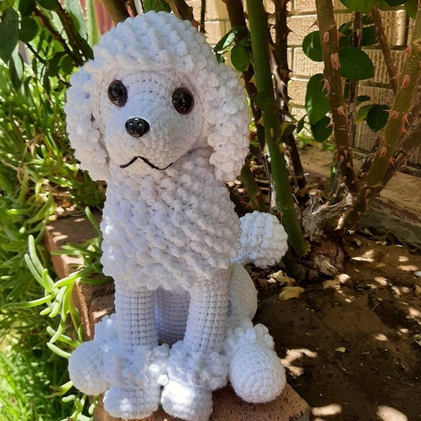 PATTERN (english Only): Poodle Puppy - Crochet Dog, Crochet Puppy ...