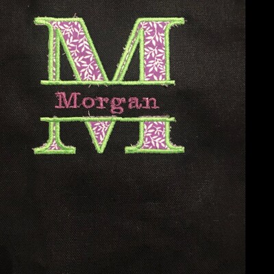 SPLIT Applique' MONOGRAM Embroidery Font Design Split Applique ...