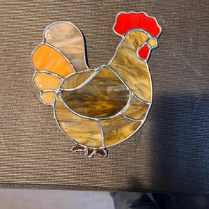 Hen and Rooster Stained Glass Pattern Bundle: DIY Festive PDF (A3) - Etsy