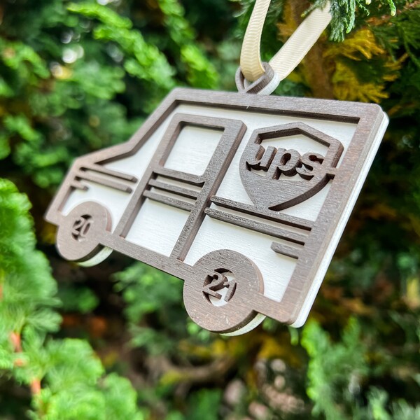 2021 UPS Christmas Ornament SVG File | Glowforge Digital File Download ...
