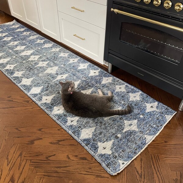 5x10 Striped Rug,4'79x10'17 Ft,5x10 Vintage Rug,oushak Rug,5x10 Turkish ...